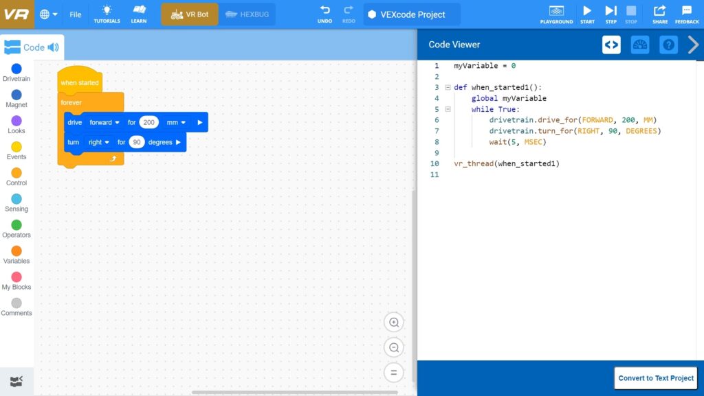 VEXcode VR – VEX Robotics in Japan