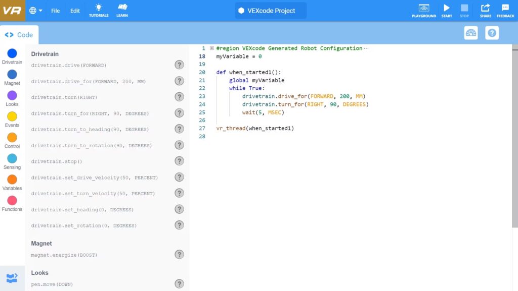VEXcode VR – VEX Robotics in Japan